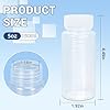ASEVAT 5oz 4Pack Wide Mouth Plastic Bottles Reagent Bottle, Scaled Pill ...