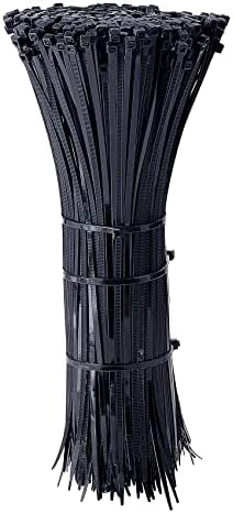 Amazon.com: Cable tie, 12 inch black zipper tie, tensile strength 40 ...