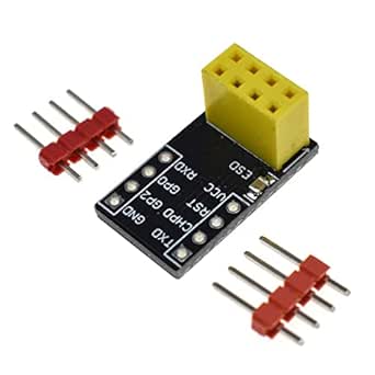Amazon.com: ESP8266 ESP-01 ESP-01S Adapter Board Breakout Plate Breadboard ESP01 Module (narrow ...