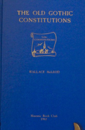 The Old Gothic Constitutions: McLeod, Wallace (introduction): Amazon ...