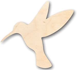 Amazon.com: Unfinished Wood Hummingbird Shape Bird Animal Craft up to ...