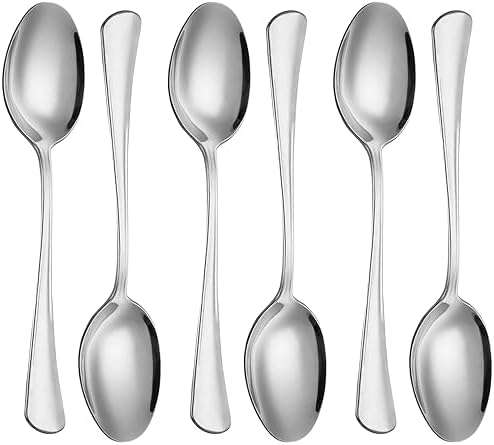 CAMRI Spoon Set – Dinner Spoons Set of 6, Stainless Steel, Cutlery ...