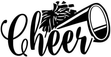 Amazon.com: JS Artworks Cheerleading Vinyl Decal Sticker (Black ...
