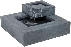 Oasis Pour Contemporary Water Feature On Solar With Water Tablets With ...