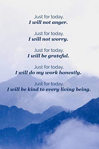 Just For Today Reiki Principles | Blue Mountain Theme: Blank Lined ...