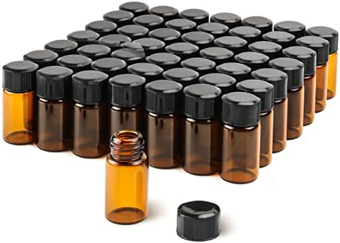 Amazon.com: AGENIZ 50Pcs 3ml Amber Sample Bottles,Mini Glass Essential ...