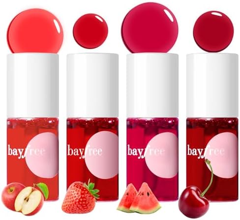 Amazon.com : bayfree Lip Tint Stain Set, 4 PCS Korean Water Tint ...