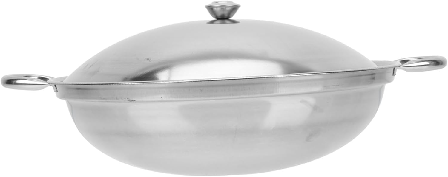 Amazon.com: Zerodeko 1 Set Stainless Steel Griddle Chinese Wok Asian ...