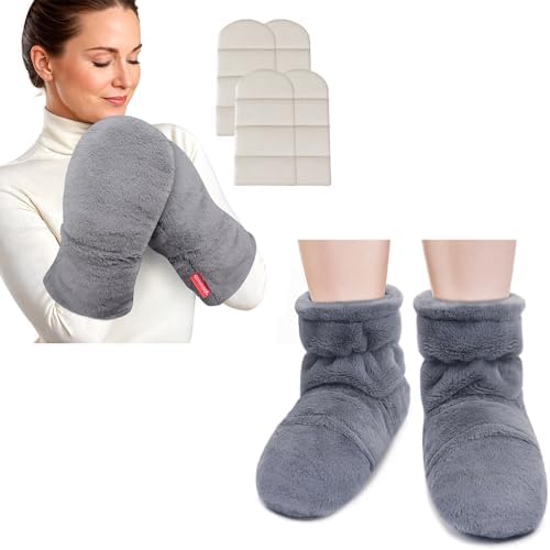 Amazon.com: comfheat Microwavable Heating Booties, Feet Warmers and ...