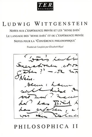Amazon.com: Philosophica II: 9782905670410: Ludwig Wittgenstein, James ...