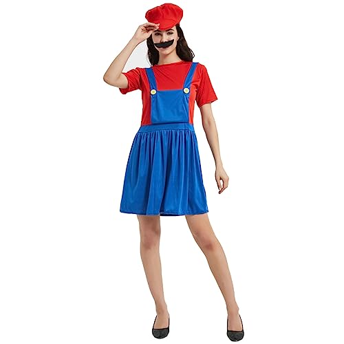 YIYUANIJI Super Bro Classic Fancy Dress Costume,Halloween Cosplay Fancy ...