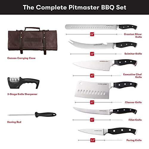 Master Maison 15-Piece BBQ Knife Set – Professional Butcher Knife Set ...