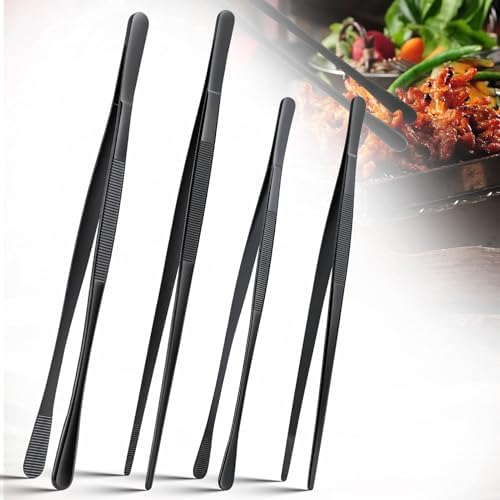 Amazon.com: Walfos Cooking Tweezers, Stainless Steel Food Tweezers ...