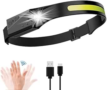 Amazon.com: VISVIC 1 PCS Headlamp Rechargeable, 230° Wide Beam Head ...