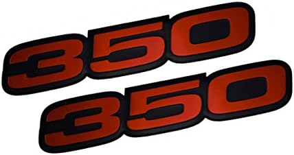 Amazon.com: VMS RACING 2X (Pair/Set) 350 RED on Black Highly Polished ...