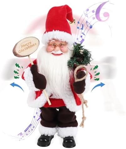 Amazon.com: Gfilay Animated Santa Claus Toy,Singing and Dancing Santa ...
