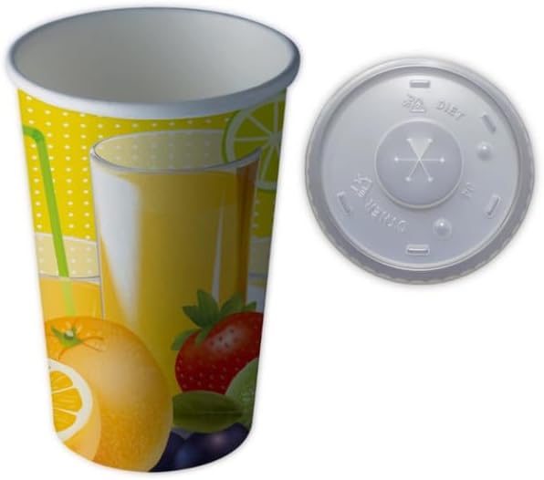 KeyLine Packs Disposable Paper Glasses Set, Cups for Drinking & Serving ...
