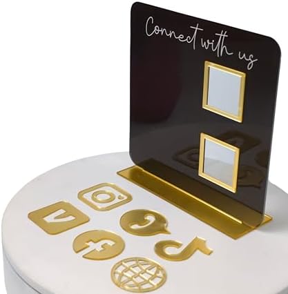 Amazon.com: Skywin QR Code Business Social Media Sign Stand - Elegant ...