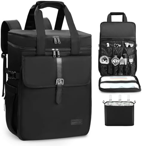 Amazon.com: Bartender Bag, Leakproof Travel Bartender Kit Backpack for ...