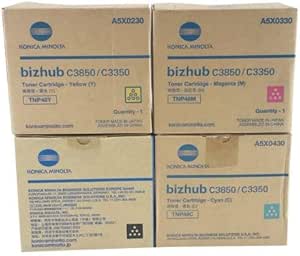 Amazon.com: TTCopier Genuine OEM Konica Minolta Toner Cartridge Set ...