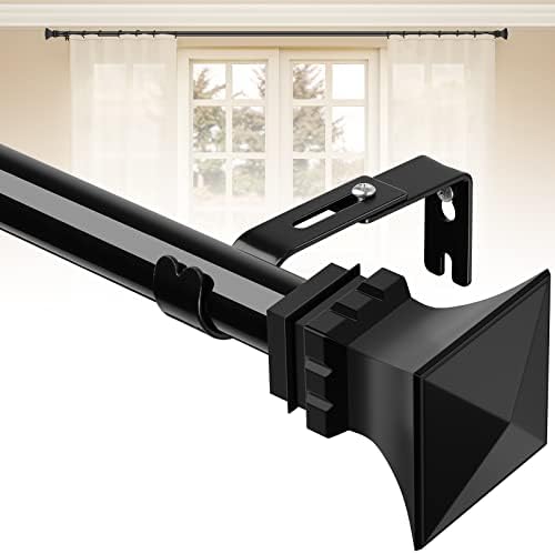 Amazon.com: White Curtain Rods for Windows 66 to 120, Long Curtain Rod ...