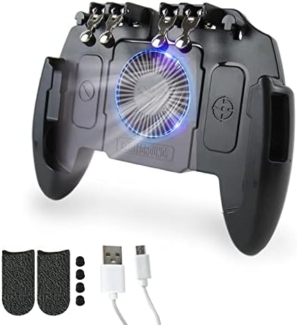 Amazon.com: 4 Trigger Mobile Game Controller with Cooling Fan for PUBG/Call of Duty/Fortnite [6 ...