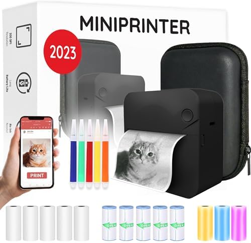 AgoDeo Portable Mini Printer for iPhone - Mini Thermal Printer - Incl 1 ...