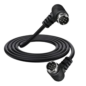Amazon.com: PIIHUSW 8 Pin Mini Din Plug Audio Cable,90Degree Right ...