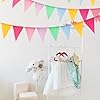 Amazon.com: Colorful Pennant Banner, 24pcs Pre-Strung Imitated Burlap ...