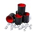 Amazon.com: Leatherette Dice Cup Set Red Felt Lined Shaker with 6 Dot ...