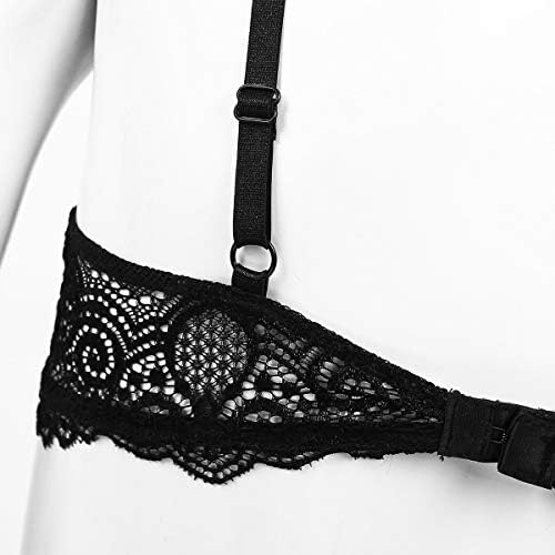 JEATHA Damen Busenfrei Neckholder BH Top Bikini Oberteil Transparent ...