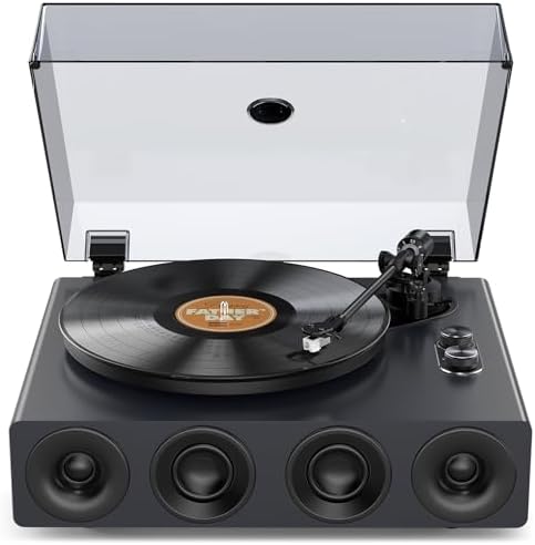 Amazon.com: 1 by ONE All-in-One Record Player with Wireless Input, High ...