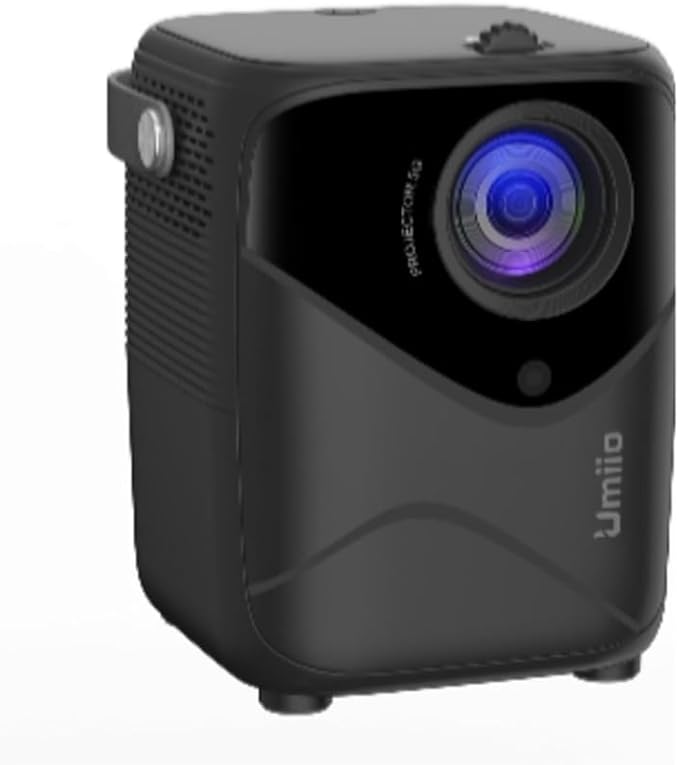 Umiio Q1 Portable Video Projector 2.4/5G WiFi Bluetooth Quadrangle Trapezoid 0.8-5M Projection ...