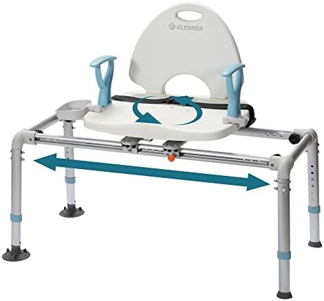 Amazon.com: VEVOR Sliding Tub Transfer Bench with 360 Degree Swivel ...