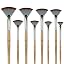 Findartle Fan Paint Brushes, 8 Pcs Nylon Fan Brushes for Watercolour ...