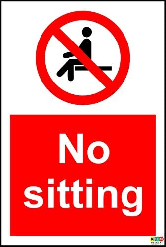 No shoes - Self adhesive sticker (200mm x 150mm) : Amazon.co.uk: DIY ...