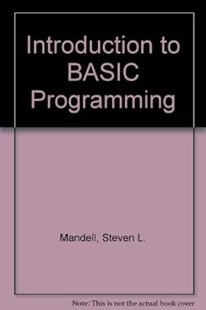 Introduction to BASIC Programming : Mandell, Steven L.: Amazon.in: Books