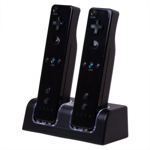 Amazon.com: Dual Charging Station w/ 2 Rechargeable Batteries & LED ...