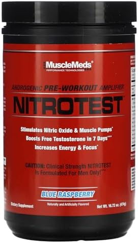Amazon.com: MuscleMeds Nitrotest Pre-Workout Supplement Drink, Boost ...