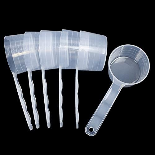 Amazon.com: 6 Pieces Long Handle Plastic Measuring Spoons Measuring ...