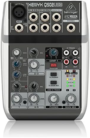 Amazon.com: Behringer XENYX Q502USB Premium 5-Input 2-Bus Mixer with ...
