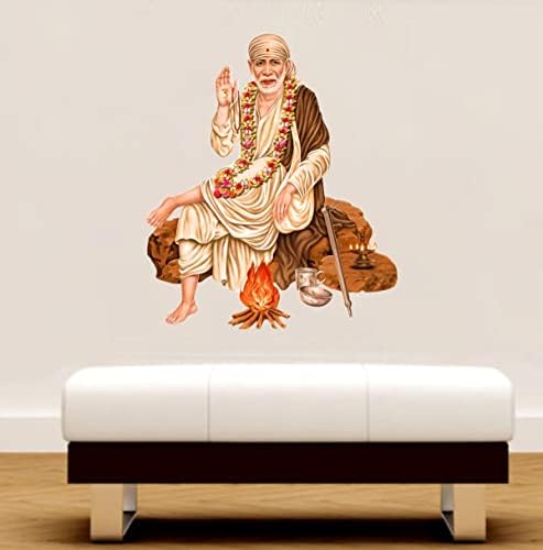 DECOR KRAFT PVC Vinyl Sai Baba Removable Decor Mural Wall Stickers for ...
