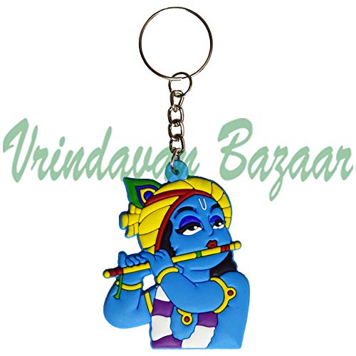 VRINDAVANBAZAAR.COM Krishna Playing Enchanting Music Key Ring- : Amazon ...