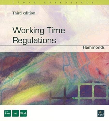 Working Time Regulations: HAMMONDS: 9781843980087: Amazon.com: Books