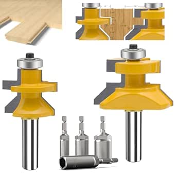 TAIWAIN Router Bit Rail Stile 1/2 Inch Shank 43 PCS, Wood Milling Tool ...