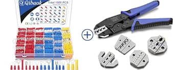 Qibaok 1500pcs Electrical Connectors+ Crimping Tool Set: Amazon.com: Industrial & Scientific