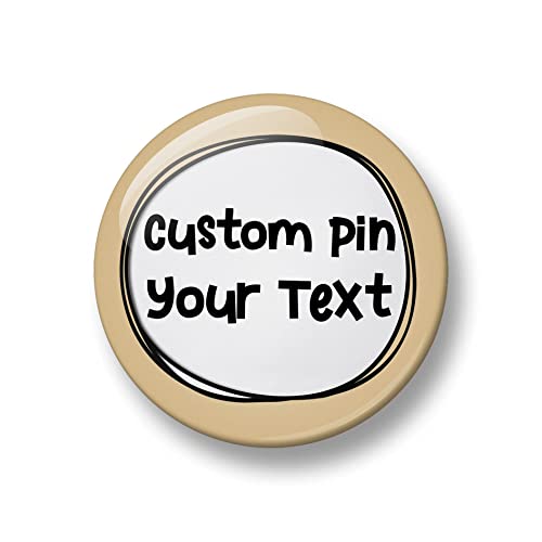 Custom Pin Button Badge, 32mm, Personalised Button Badge- Customise ...