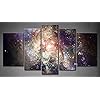 First Wall Art - Star Field in Space and Abstract Purple Nebula Wall ...