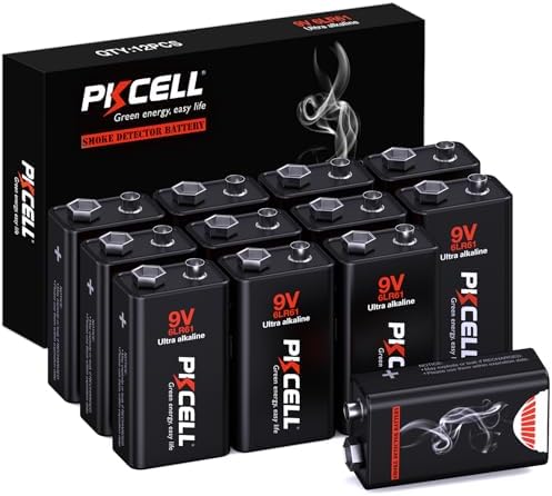 Amazon.com: PKCELL Smoke Alarms Battery, 9V Maximum Power Dry Battery ...