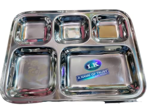 Buy Shri Sai Metals Stainless Steel Bhojan Thal for Lunch, Dinner ...